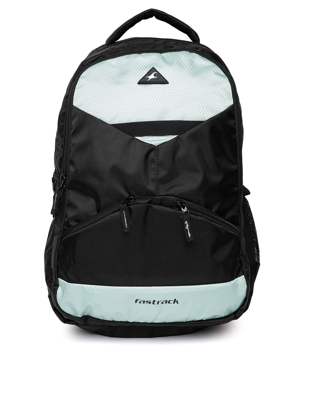 Buy Fastrack Men Black & Green Colourblocked Backpack - Backpacks for ...