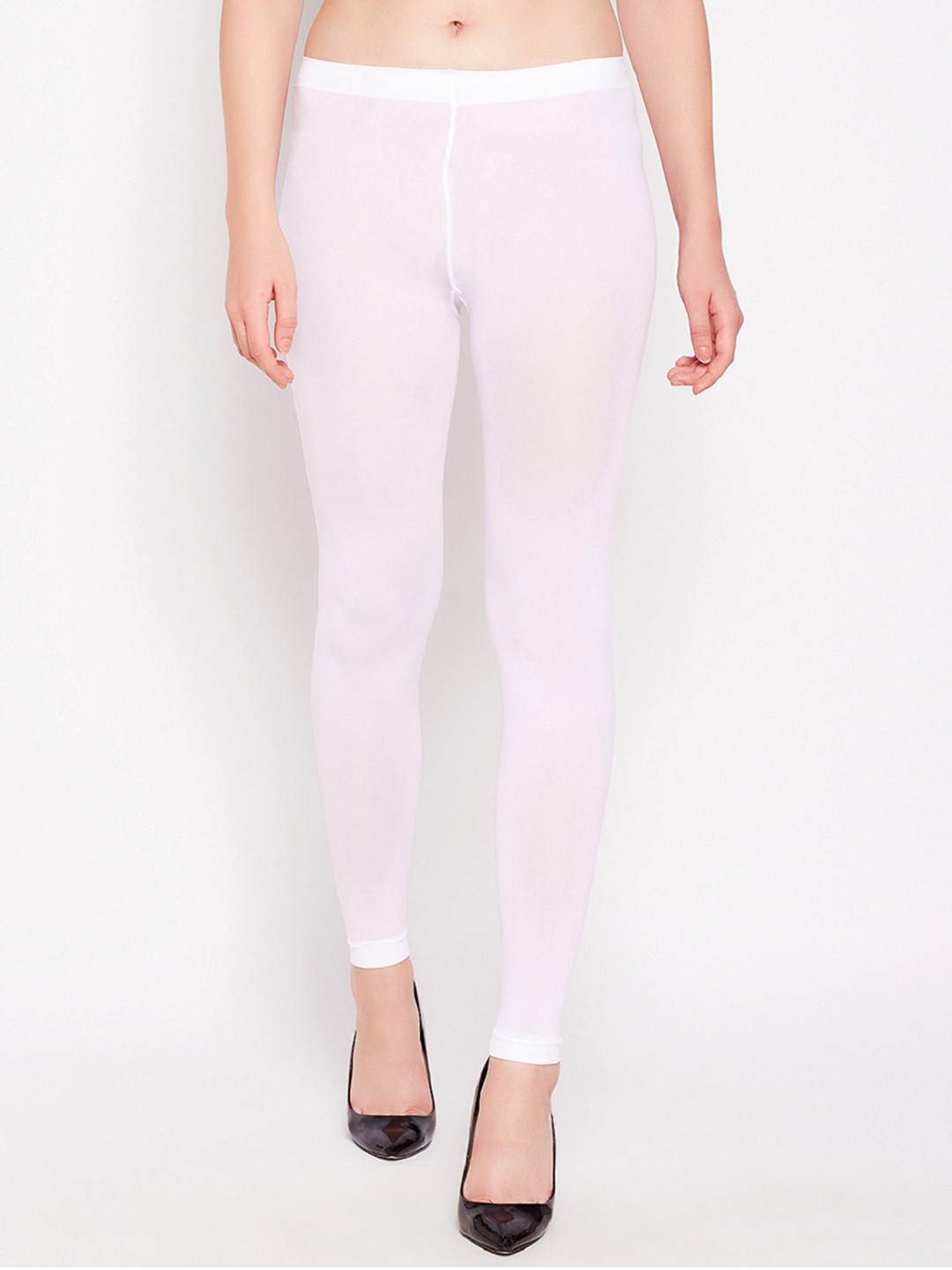 Buy Lebami Women White Solid Stockings - Stockings for Women 7562108 ...