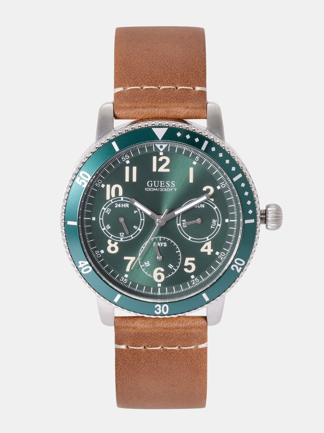 Buy GUESS Men Green Analogue Watch W1169G1 - Watches for Men 7577128 ...