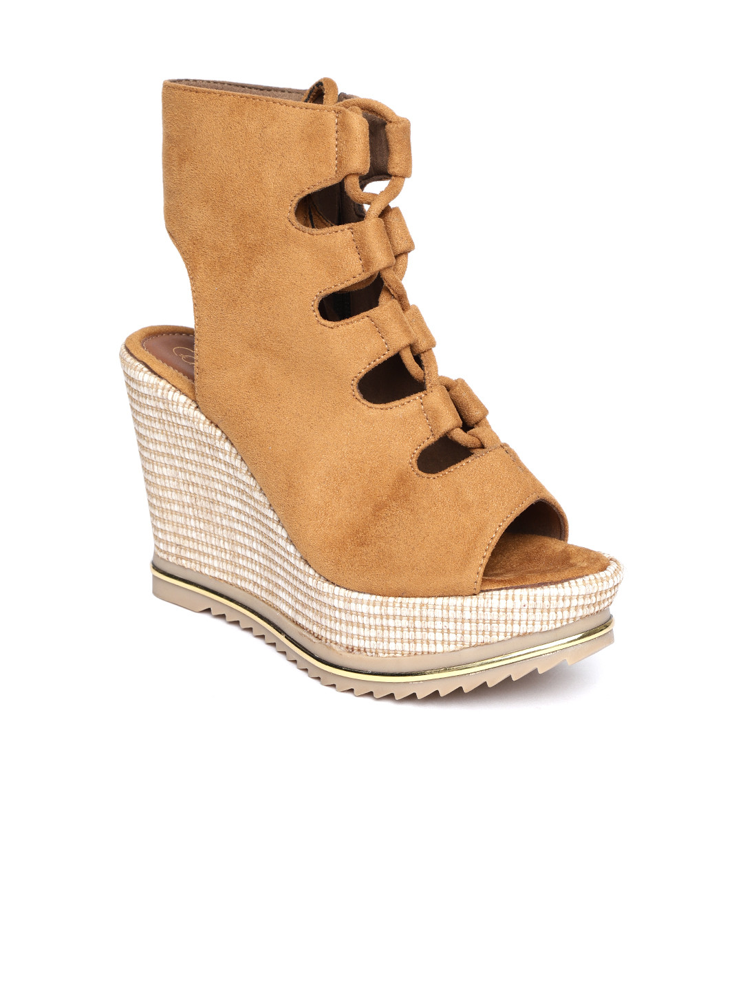 Buy Catwalk Women Tan Brown Solid Gladiators - Heels for Women 7585670 ...