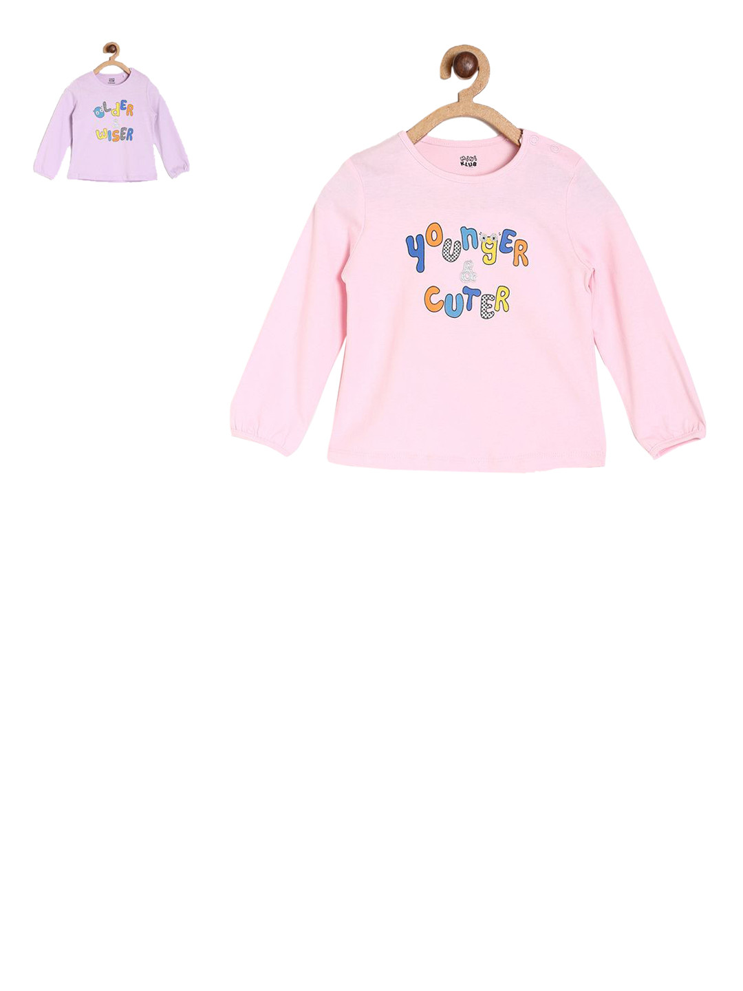 Buy MINI KLUB Pack Of 2 Pure Cotton Tops - Tops for Girls 7586107 | Myntra