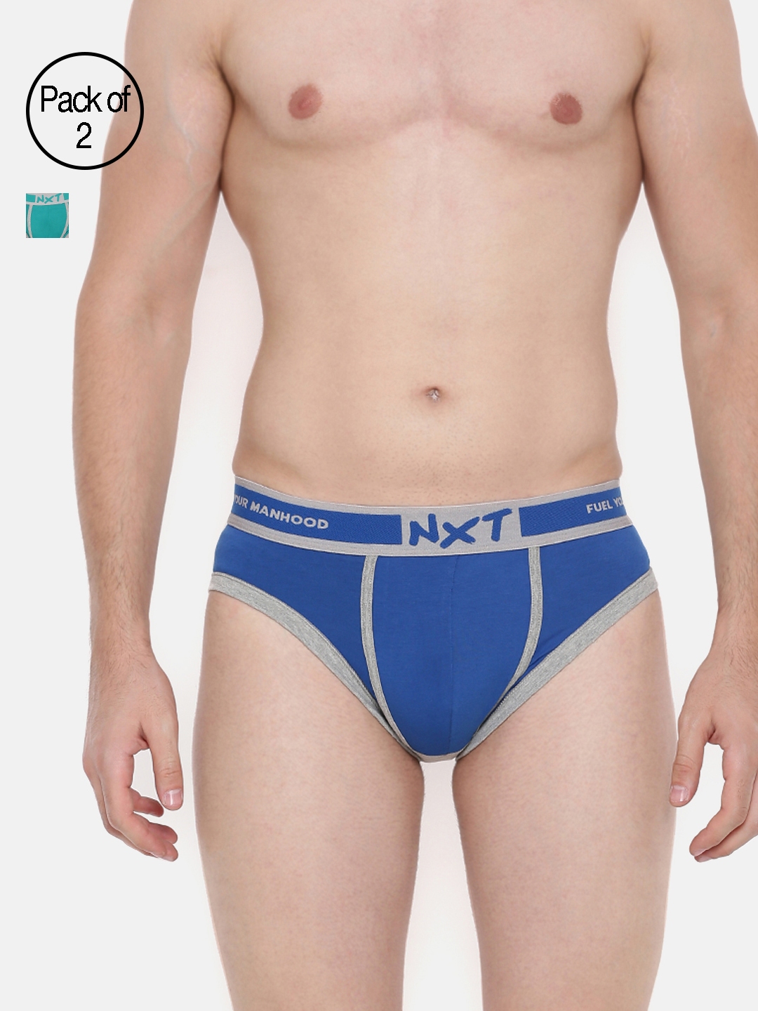 Buy Force Nxt Men Pack Of 2 Solid Basic Assorted Briefs Mnfl 57 Po2