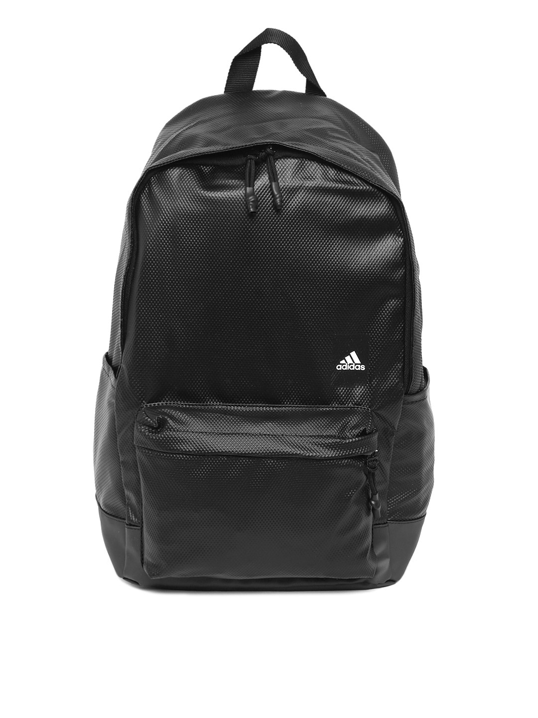 Buy ADIDAS Unisex Black Textured Classic Water Repellent Backpack ...
