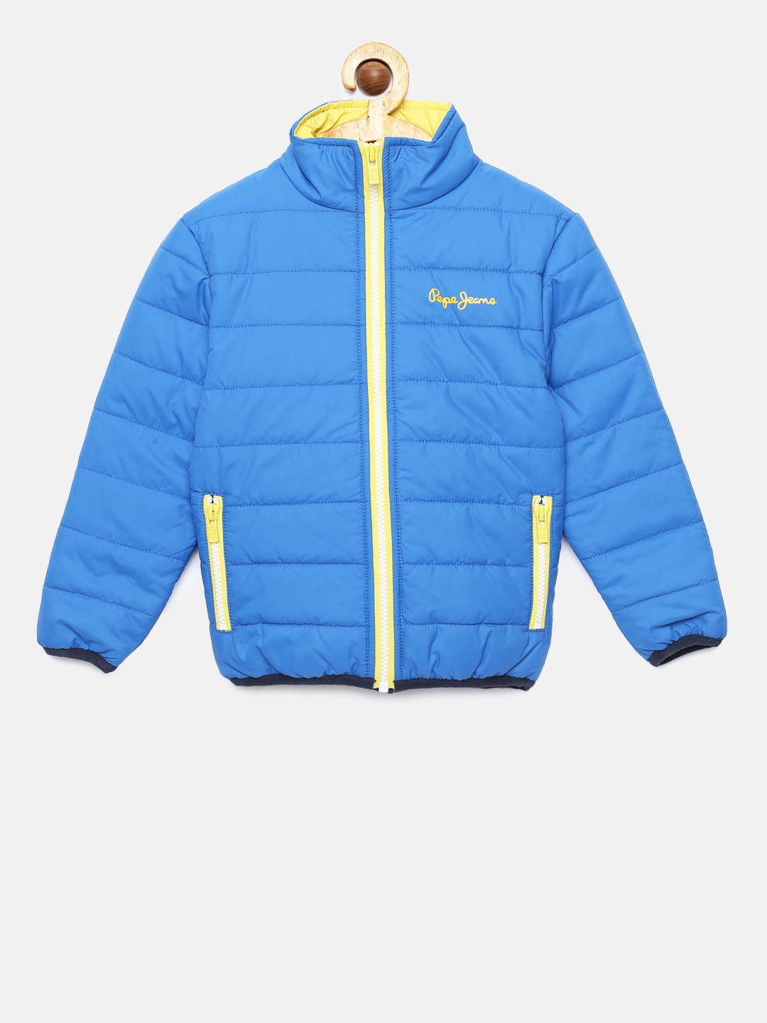 Buy Pepe Jeans Boys Blue Solid Puffer Jacket - Jackets for Boys 7613712 ...