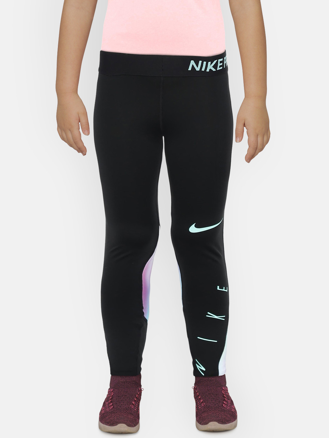 Buy Nike Girls Black Printed AOP2 Tights - Tights for Girls 7616774 ...