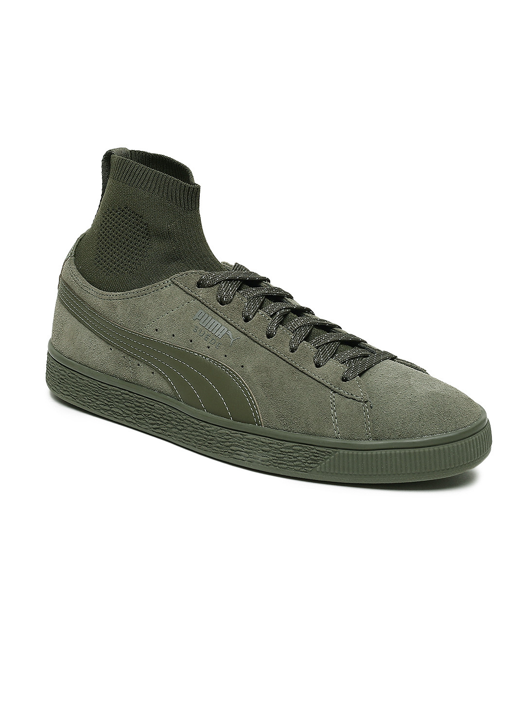 Buy Puma Unisex Olive Green Sneakers - Casual Shoes for Unisex 7635073 ...