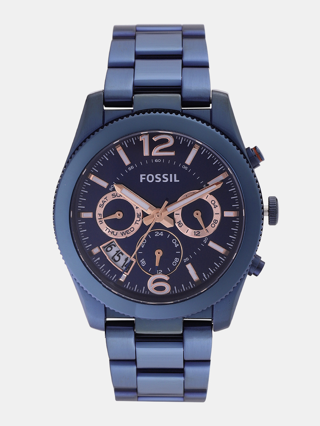 Buy Fossil Women Navy Blue Chronograph Analogue Watch ES4093 - Watches ...