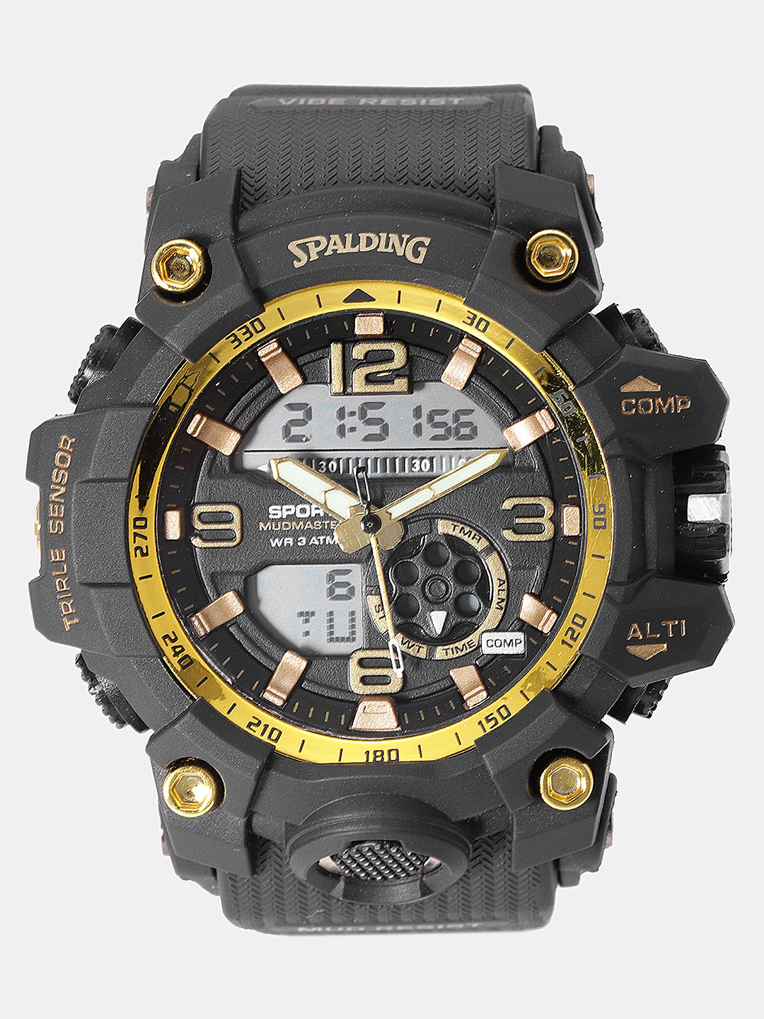 Buy Spalding Men Black Chronograph Analogue & Digital Watch SP122 D ...