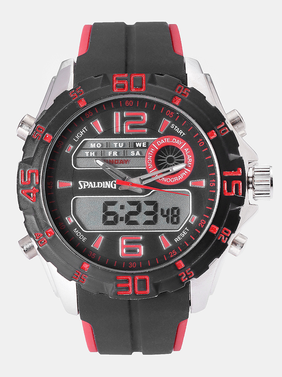 Buy Spalding Men Black Analogue And Digital Chronograph Watch SP 051 ...