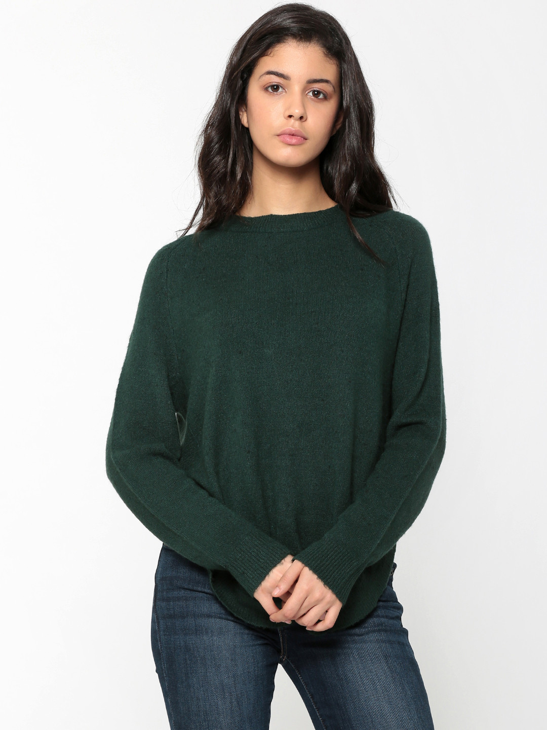 Buy ONLY Women Blue Solid Sweater - Sweaters for Women 7652903 | Myntra