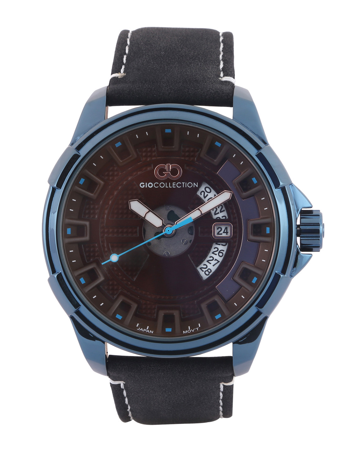Buy GIO COLLECTION Men Blue Analogue Watch G1042 - Watches for Men ...