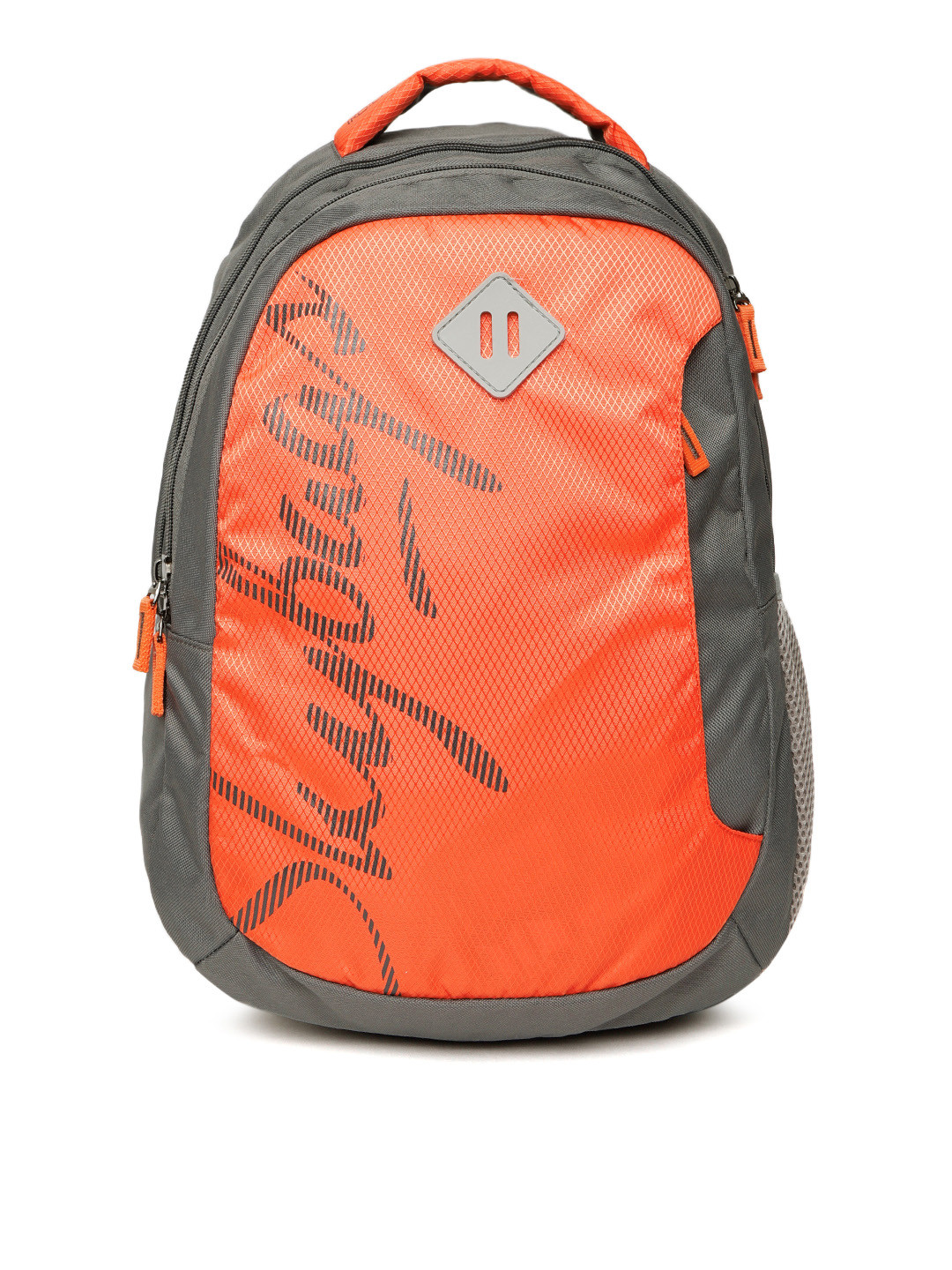 Buy Skybags Unisex Orange & Charcoal Grey Brand Logo Backpack ...
