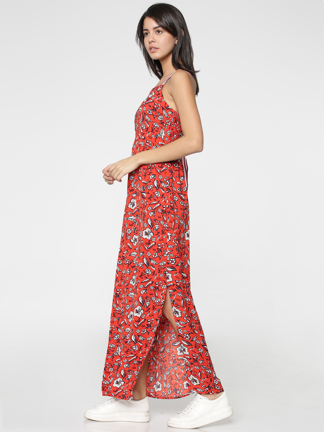 Buy ONLY Women Red Printed Maxi Dress - Dresses for Women 7660159 | Myntra