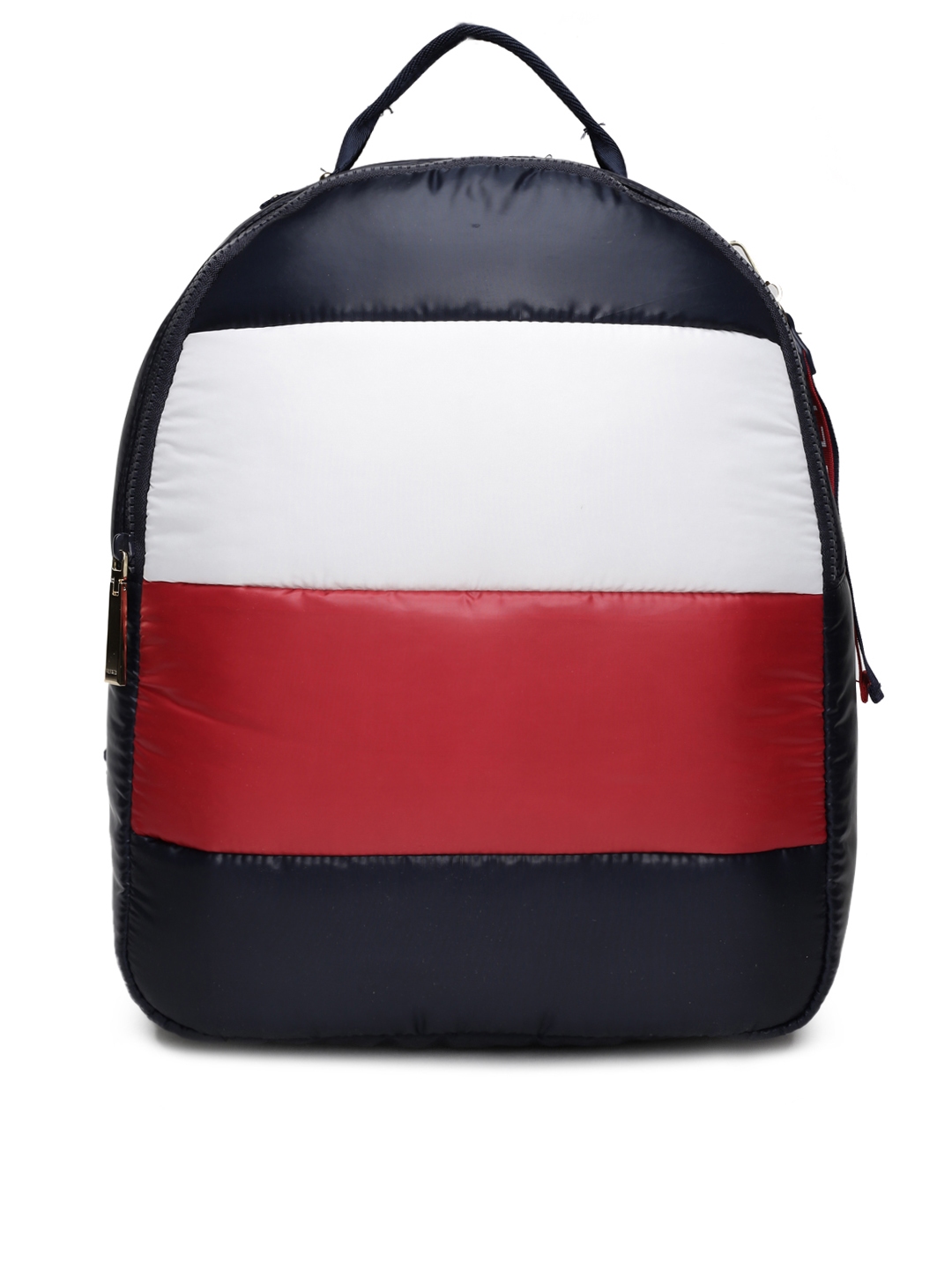 Buy Tommy Hilfiger Women Navy Blue And White Colourblocked Backpack