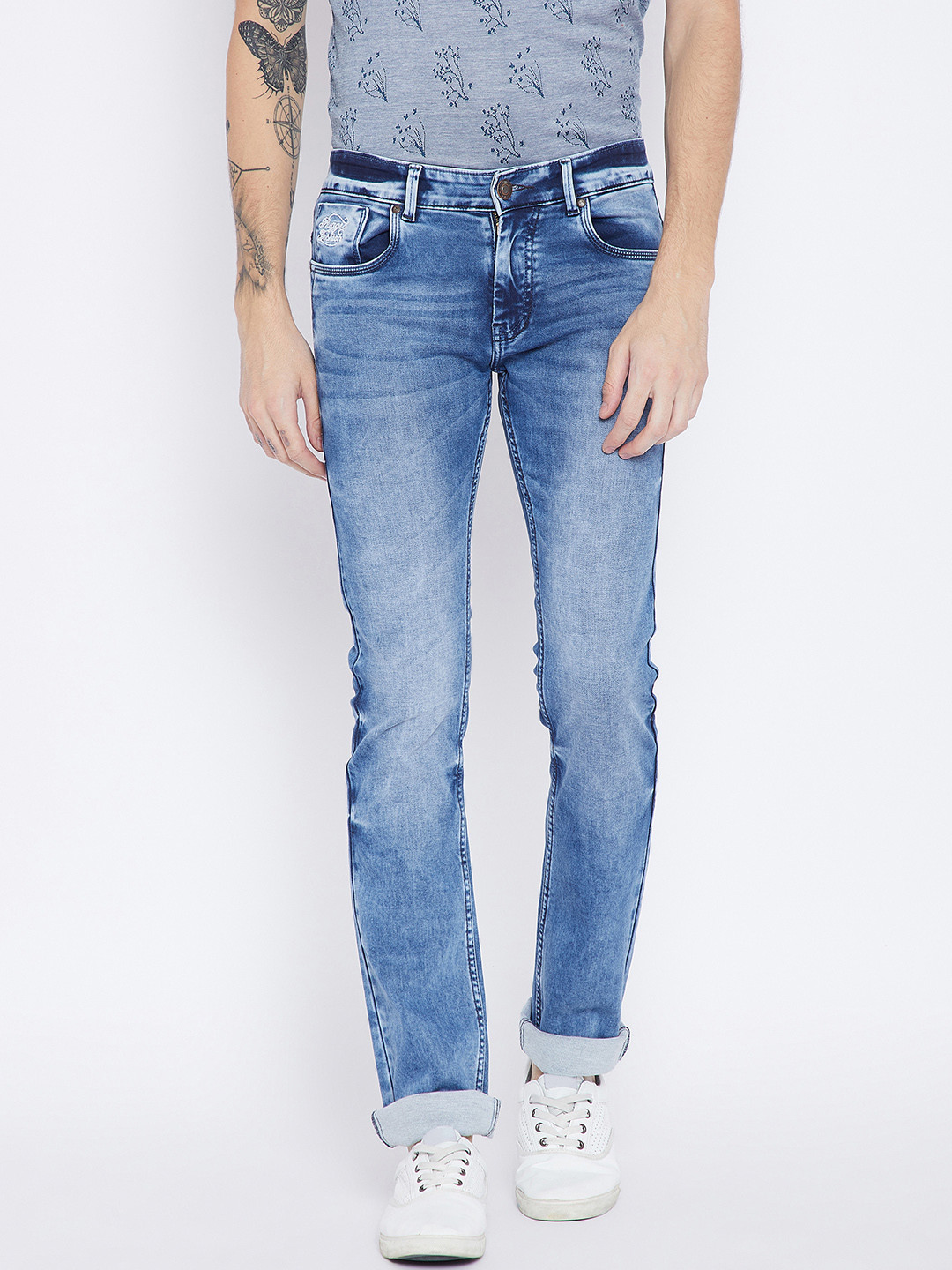 Buy Duke Cotton Slim Fit Mid Rise Clean Look Jeans - Jeans for Men ...