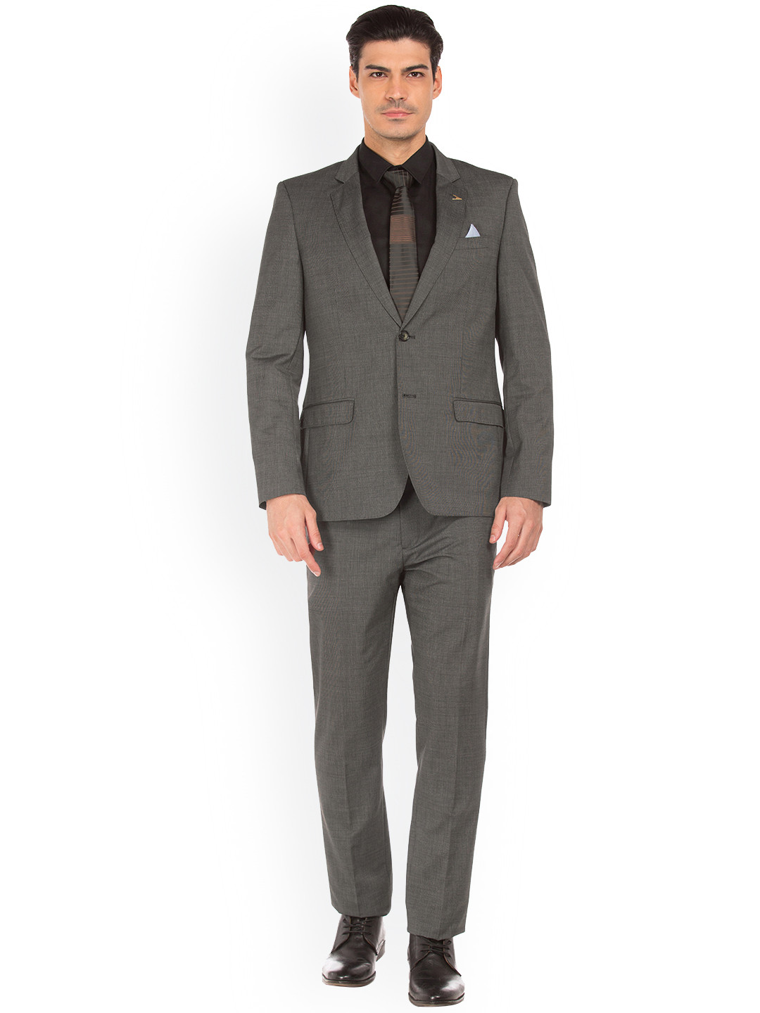 Buy Arrow Men Grey Autoflex Two Piece Formal Suit - Suits for Men ...