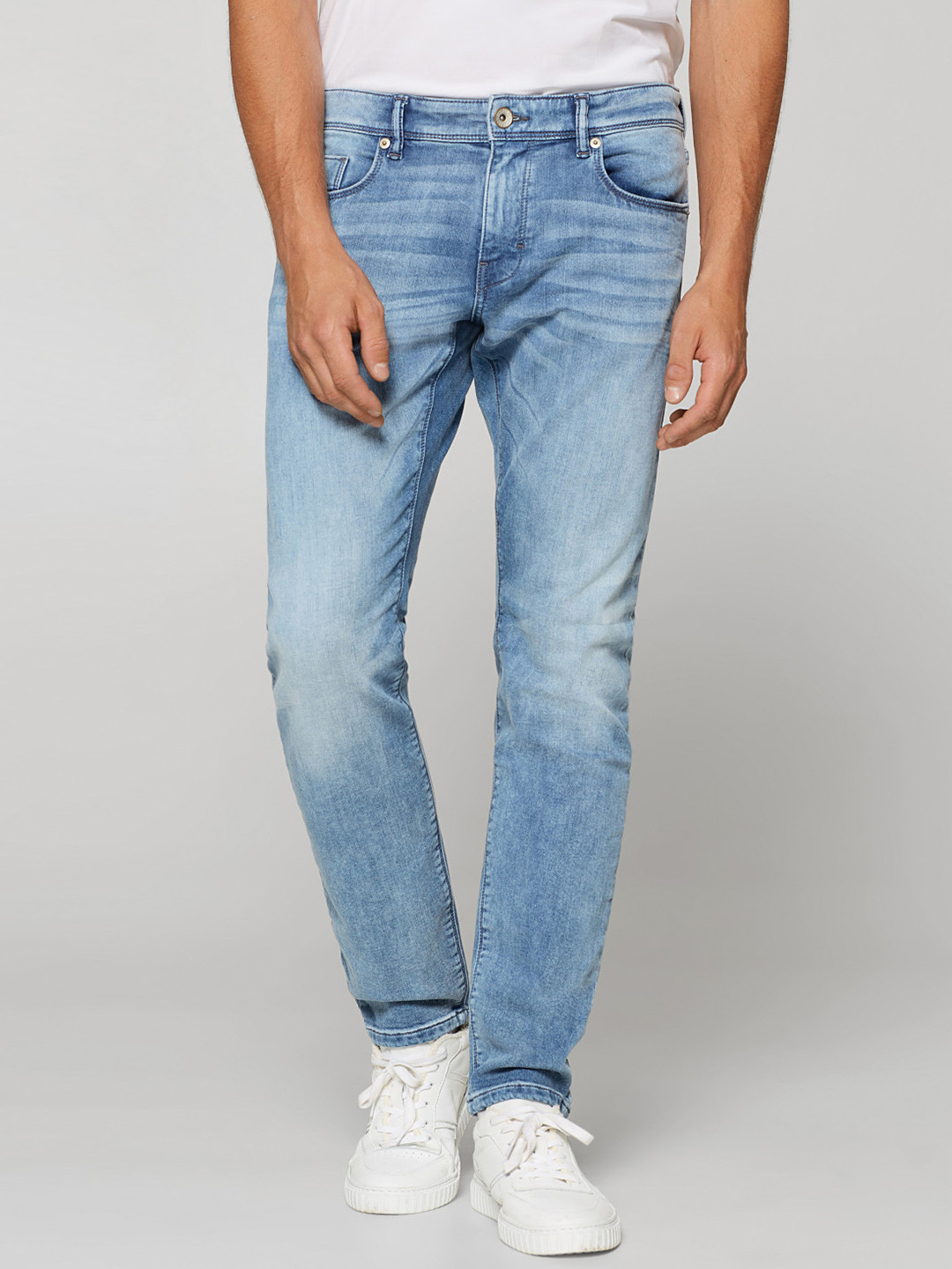 Buy ESPRIT Men Blue Slim Fit Mid Rise Clean Look Stretchable Jeans ...