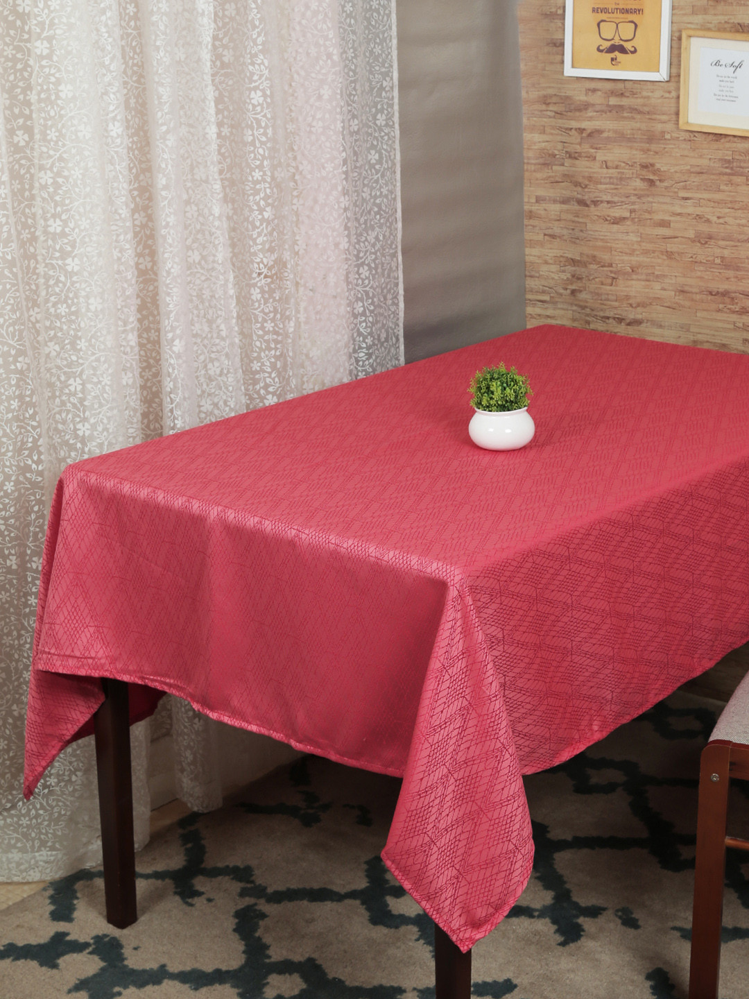 Buy RANGRAGE Red Rectangular Table Cover - Table Covers for Unisex ...