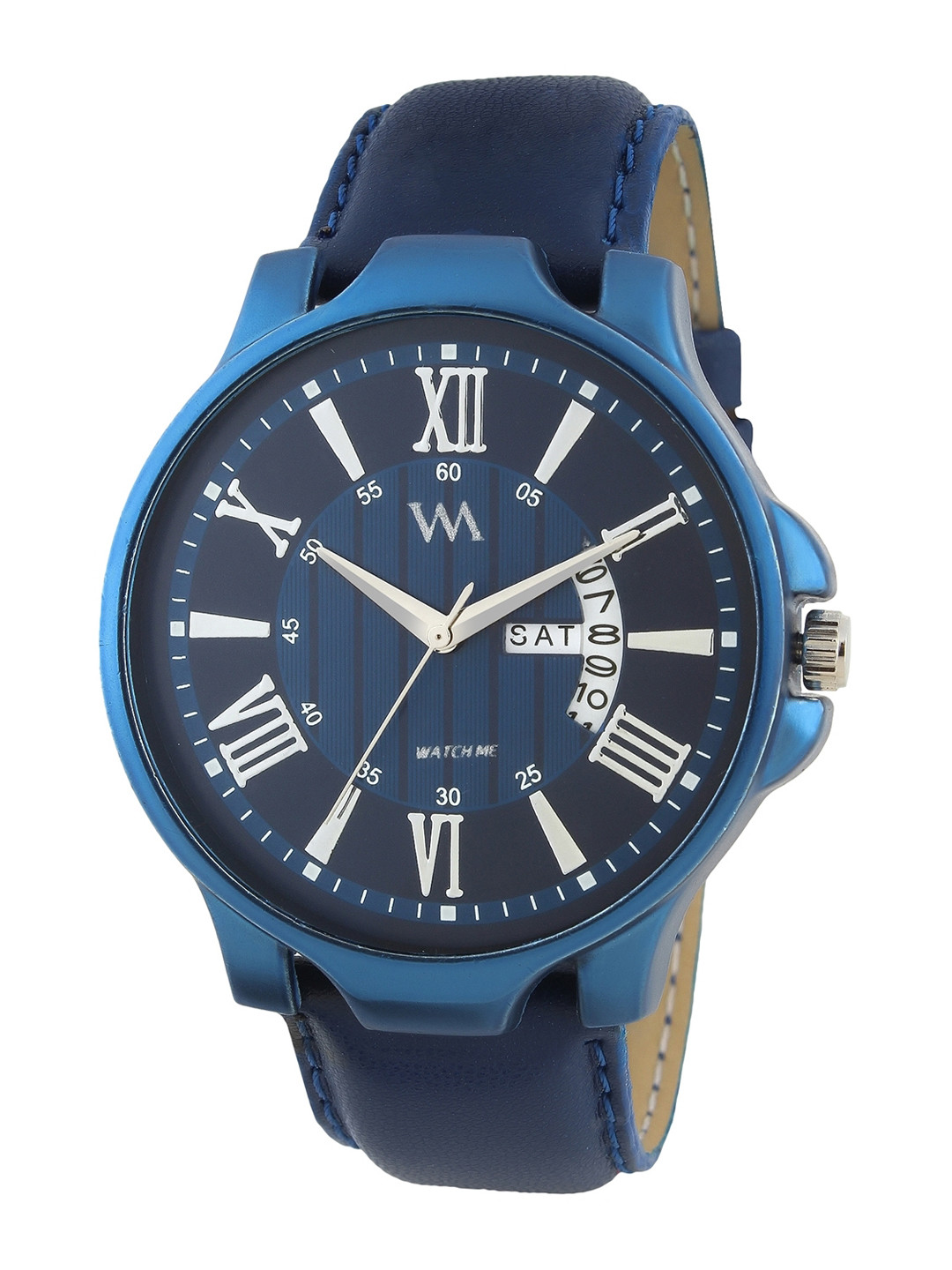 Buy WM Men Blue Leather Analogue Watch DDWM 082zx - Watches for Men ...