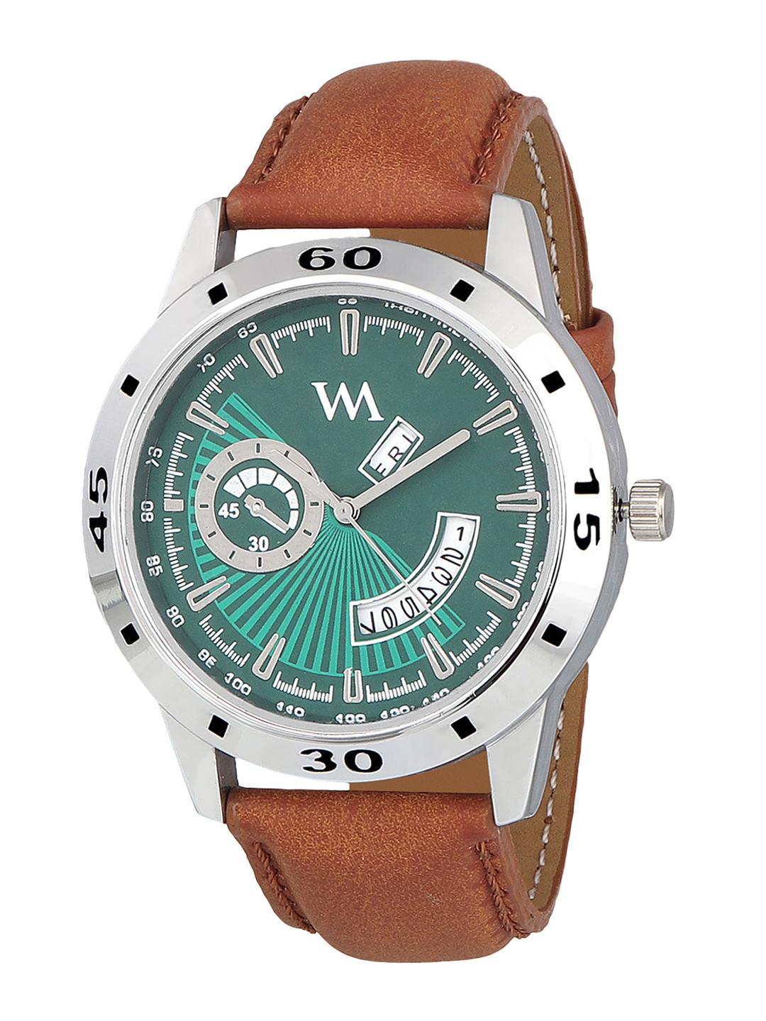 Buy WM Men Green & Brown Analogue Watch AWC 024bysz - Watches for Men ...