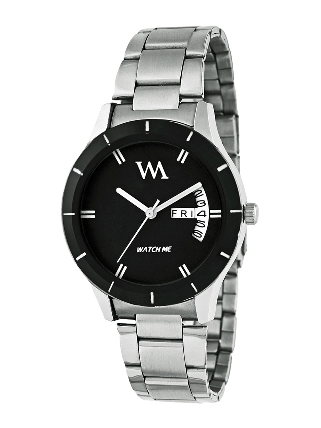 Buy WM Women Black & Silver Toned Analogue Watch AWC 021 Fzz - Watches ...