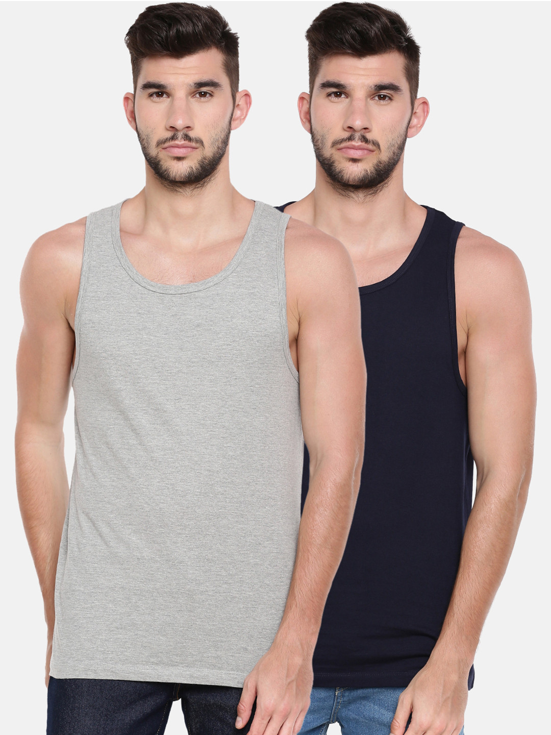 Buy Chennis Men Pack Of 2 Solid Scoop Neck T Shirt - Tshirts for Men ...