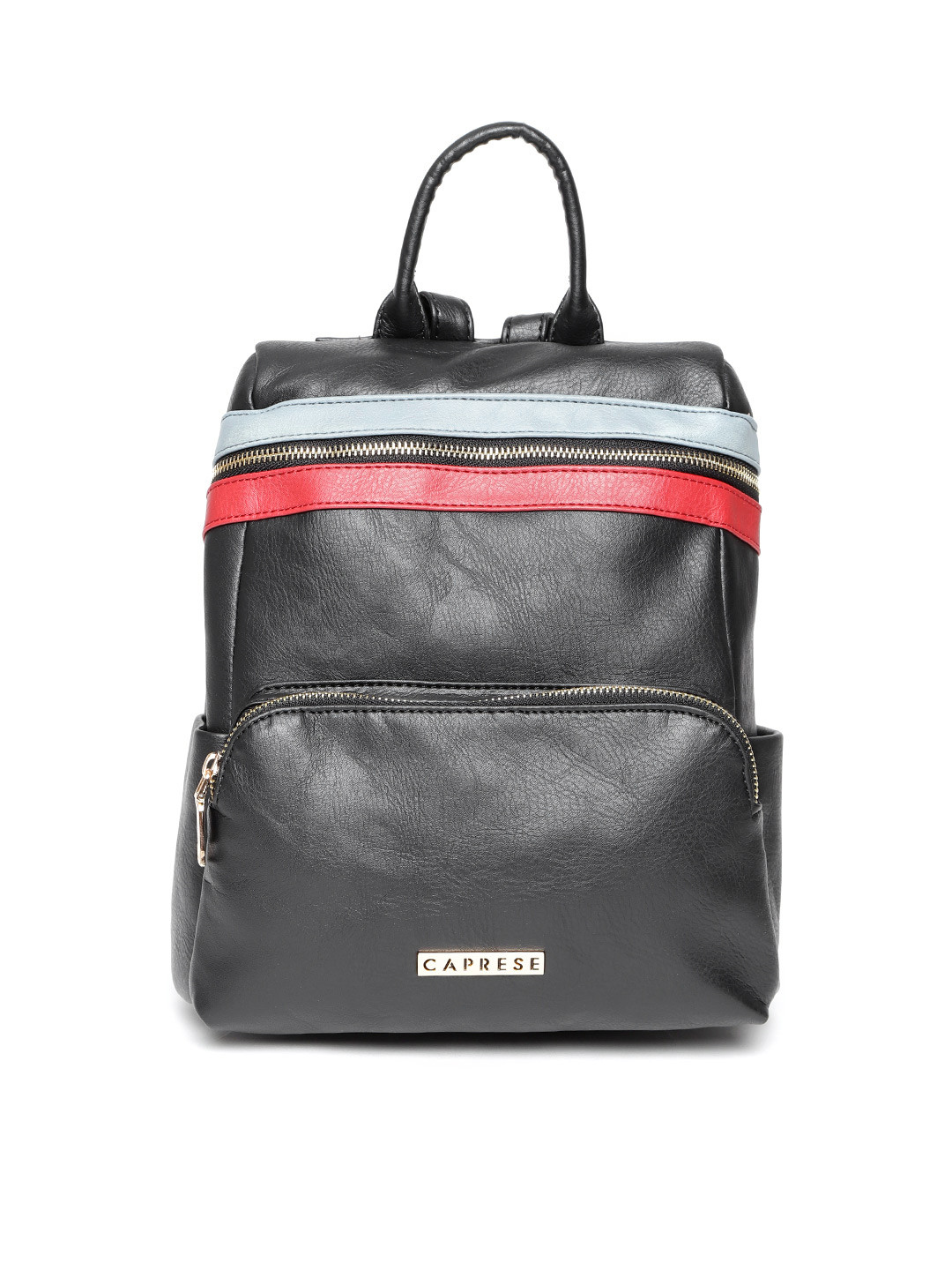 Buy Caprese Women Black Solid Backpack - Backpacks for Women 7729566 ...