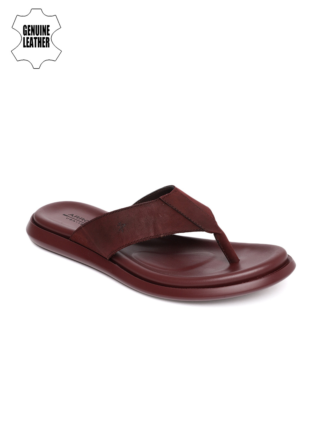 Buy Arrow Men Burgundy Comfort Sandals - Sandals for Men 7733135 | Myntra