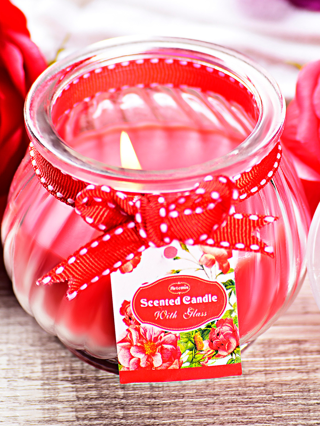 Buy Archies Love Gifts Pink Scented Candle With Glass Jar - Candles for ...