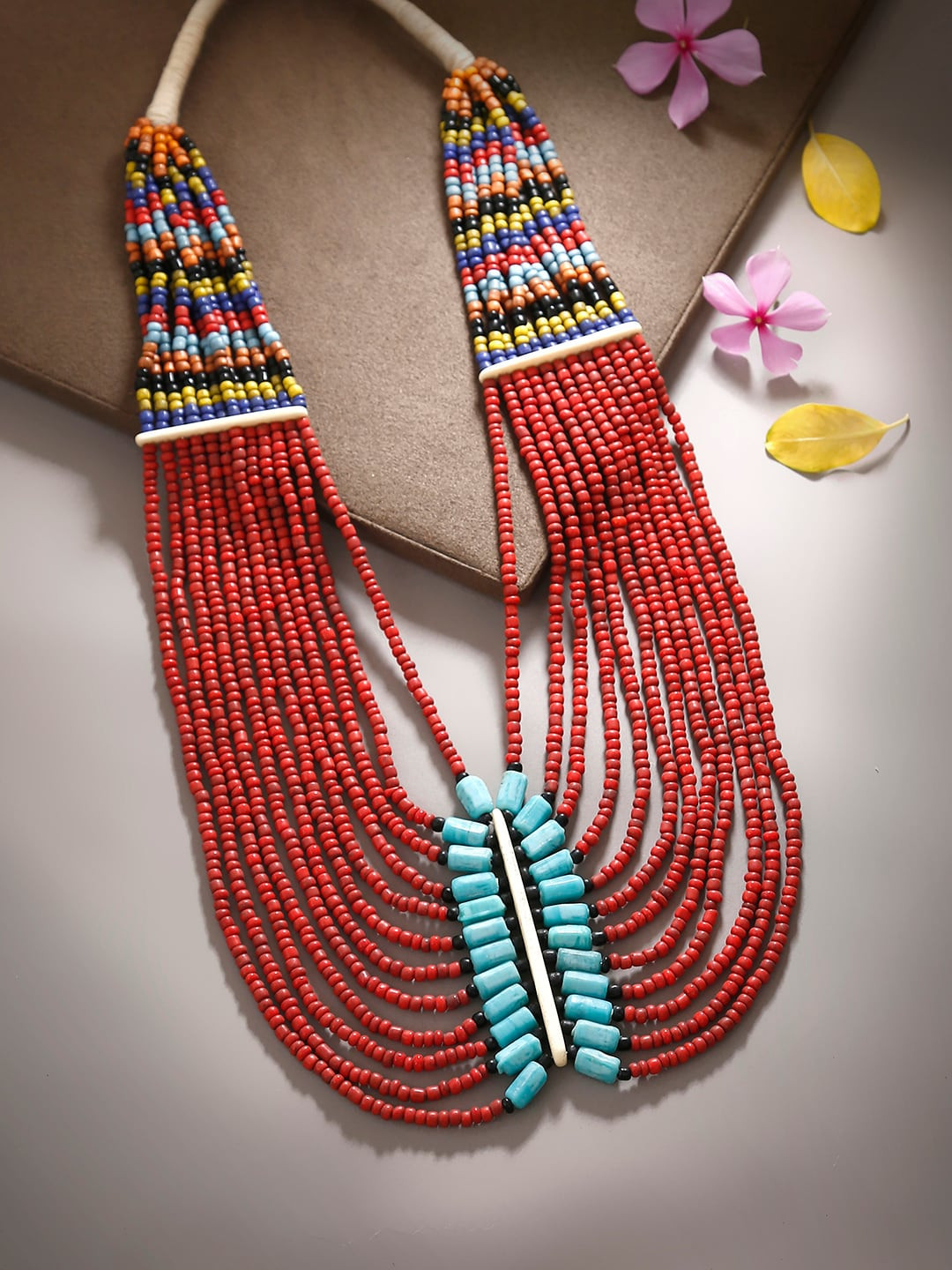 Buy Bamboo Tree Jewels Red Antique Chain - Necklace And Chains for ...