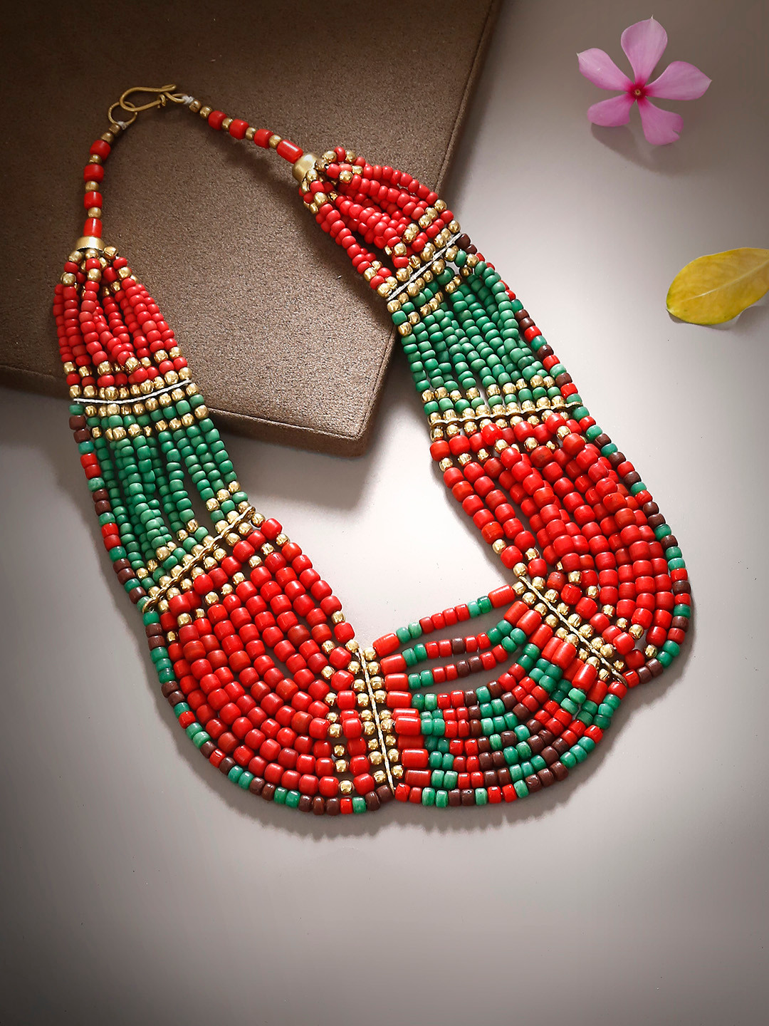 Buy Bamboo Tree Jewels Red Antique Chain - Necklace And Chains for ...