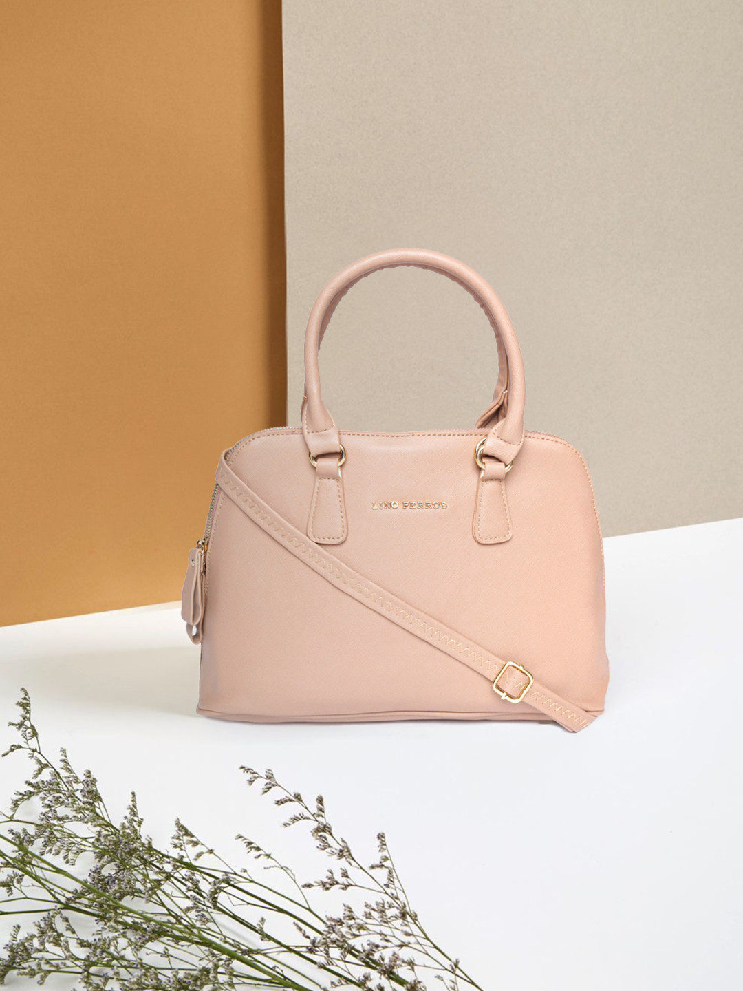 Buy Lino Perros Dusty Pink Solid Handheld Bag - Handbags for Women ...