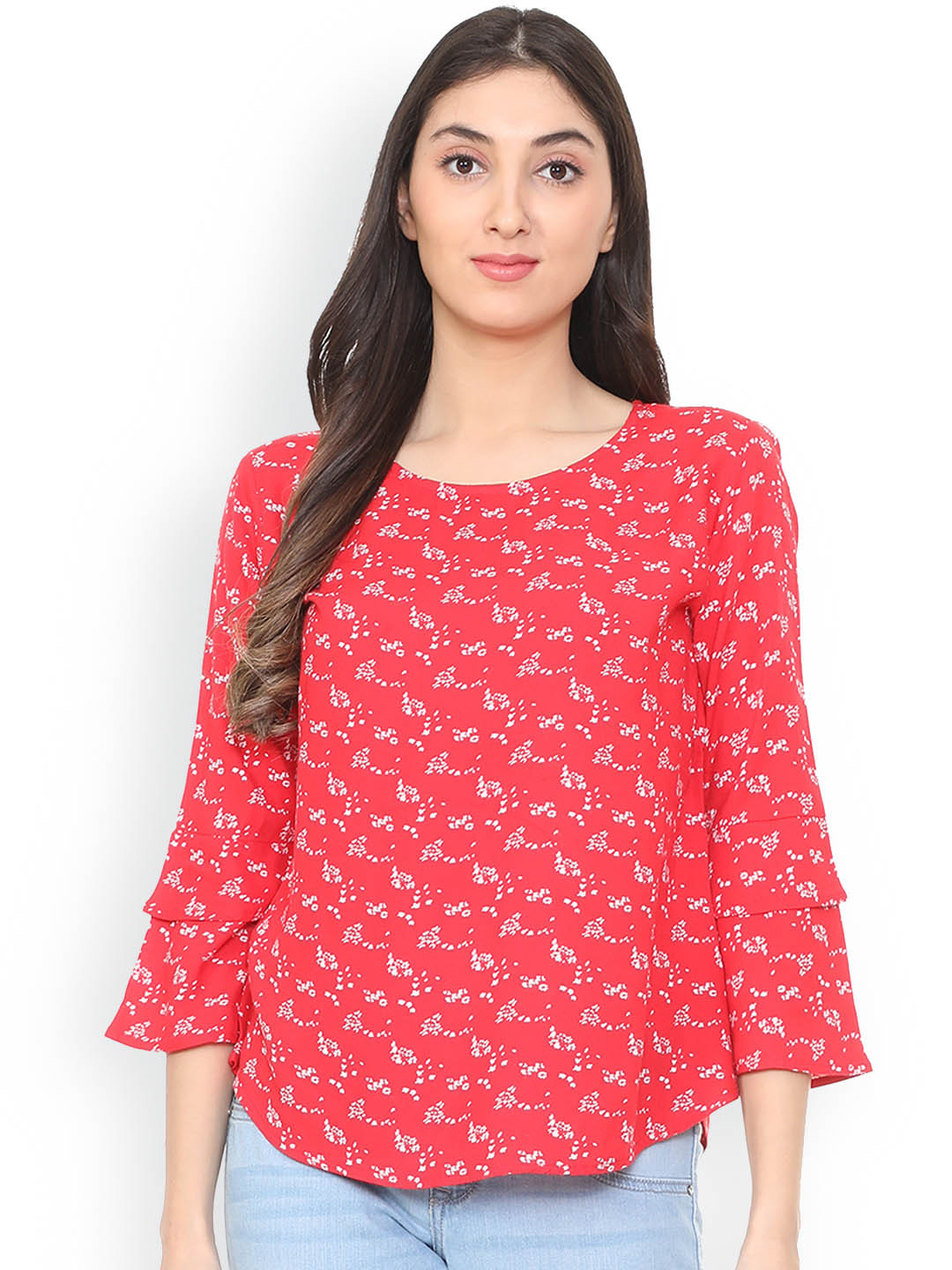 Buy People Women Red Printed Top - Tops for Women 7744891 | Myntra