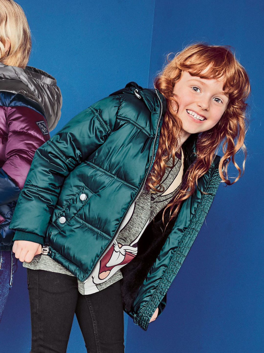 Buy NEXT Girls Teal Green Solid Puffer Jacket - Jackets for Girls ...