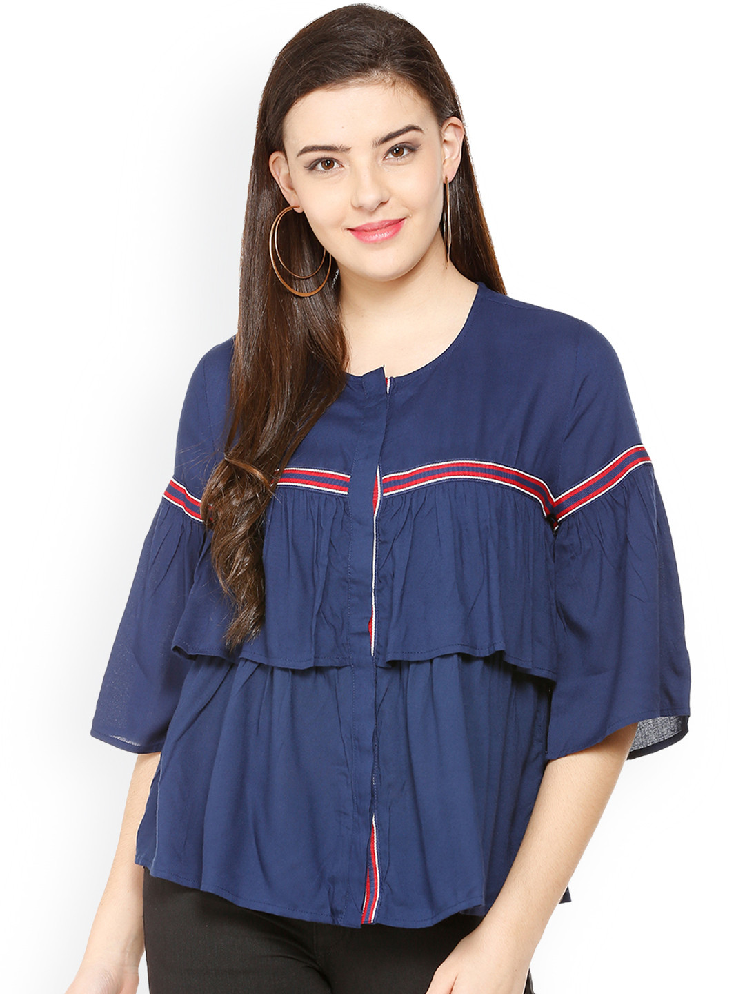 Buy People Women Blue Solid Top - Tops for Women 7747792 | Myntra