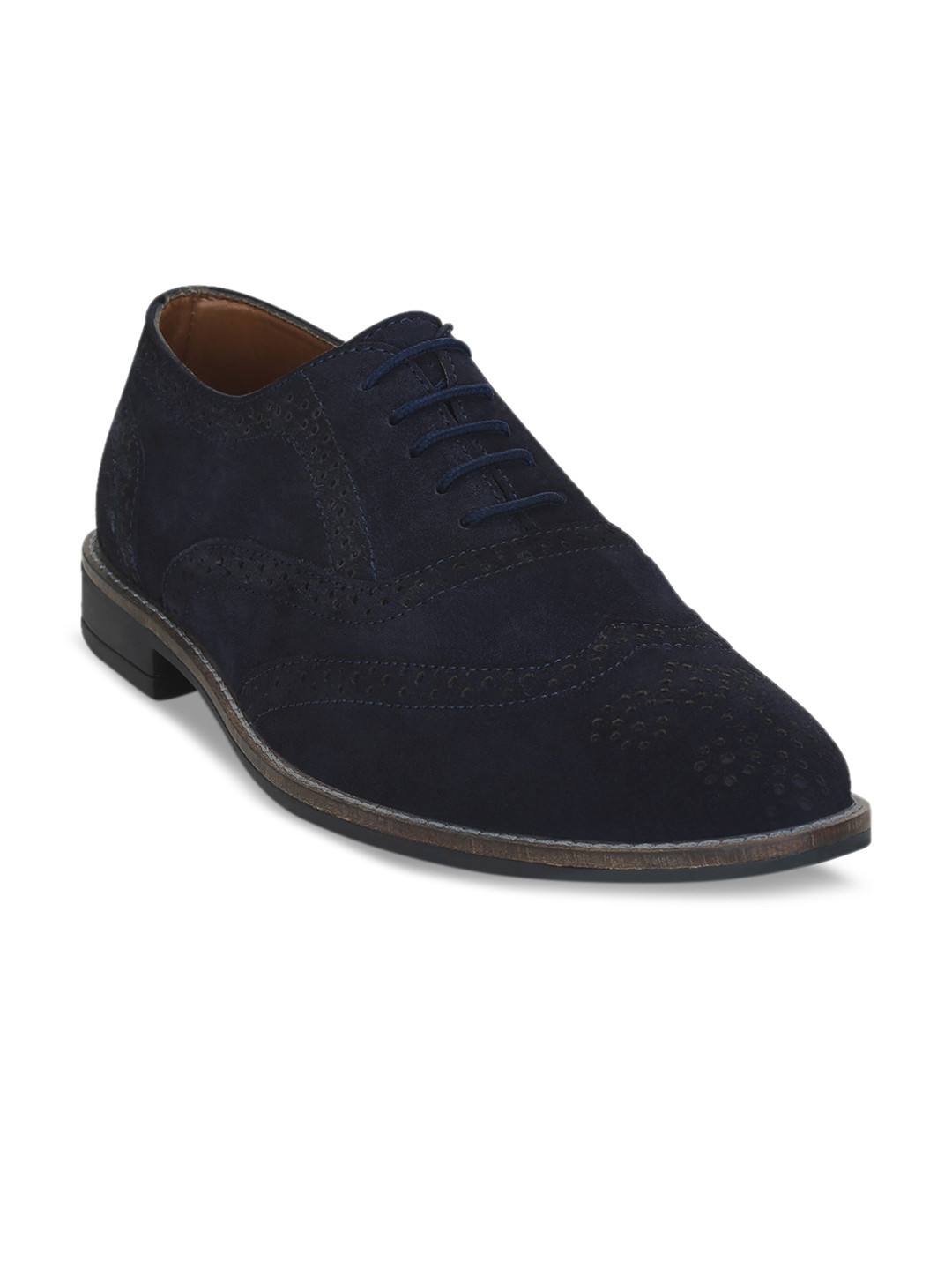 Buy Get Glamr Men Blue Suede Brogues - Casual Shoes for Men 7748460 ...