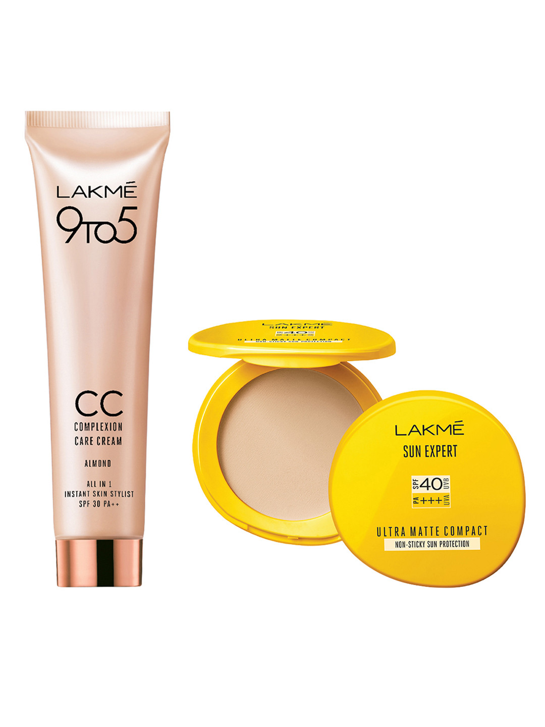 Buy Lakme Almond CC Cream & Sun Expert Ultra Matte Compact - BB And CC ...