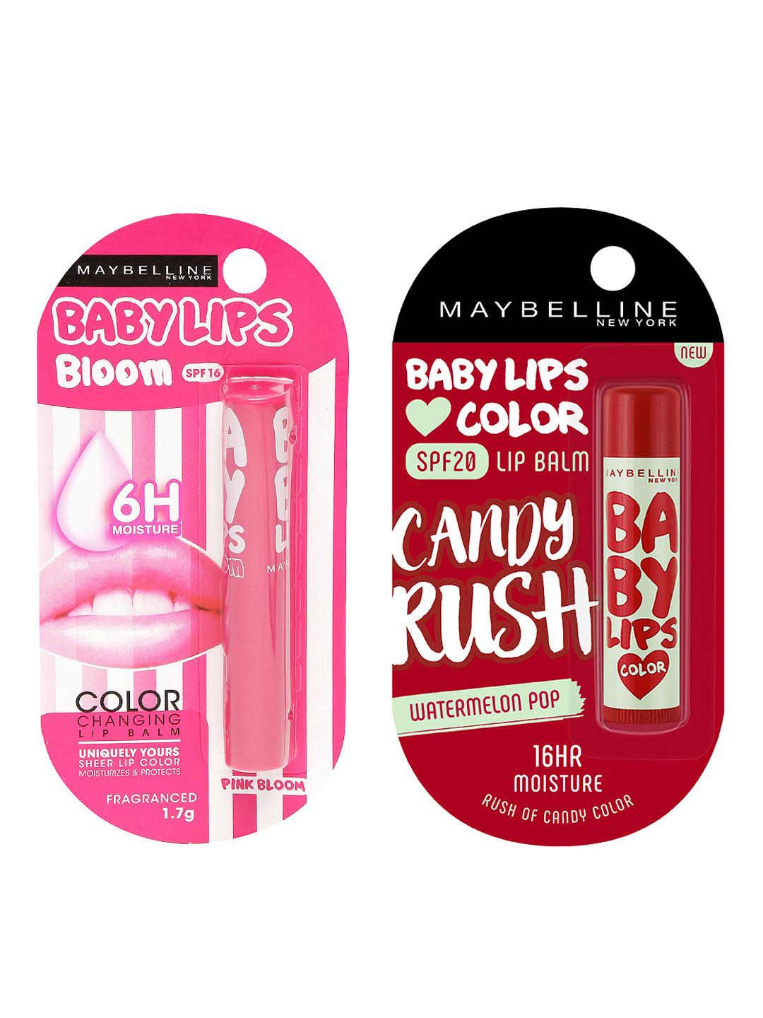 Buy Maybelline Baby Lips Pink Bloom Lip Balm & Candy Rush Watermelon ...