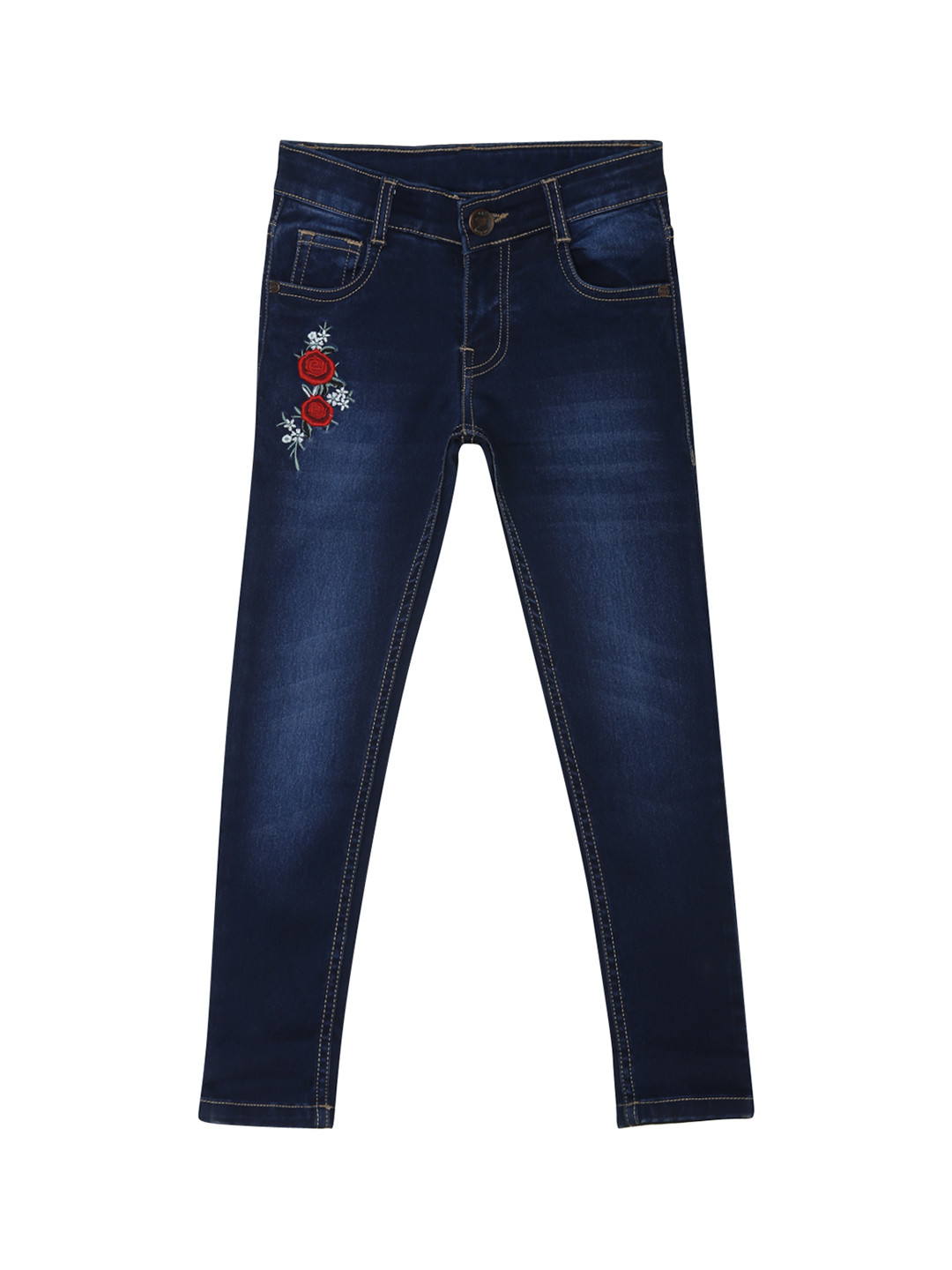 Buy 612 League Girls Blue Regular Fit High Rise Clean Look Jeans ...