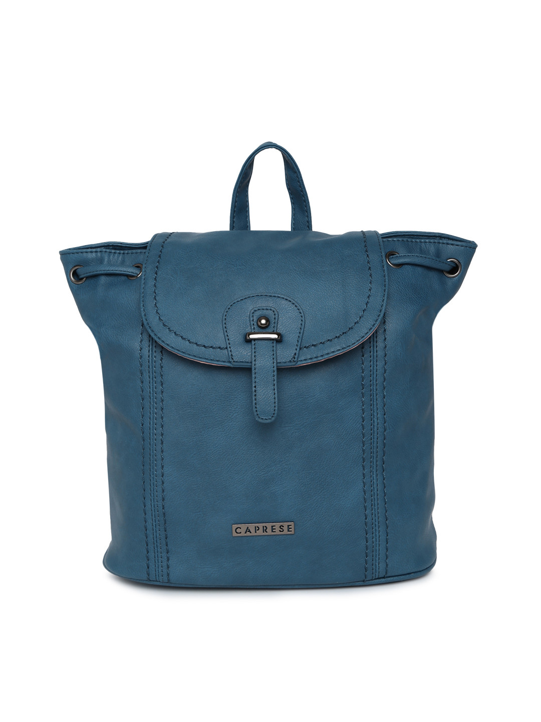 Buy Caprese Women Navy Blue Solid Backpack - Backpacks for Women ...