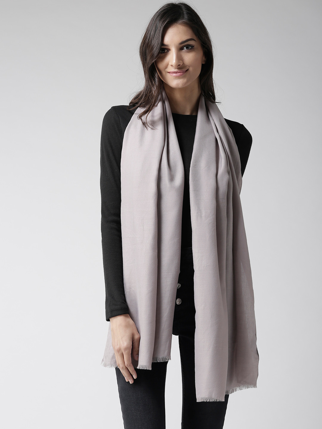 Buy Style Quotient Women Grey Solid Stole - Stoles for Women 7787767 ...