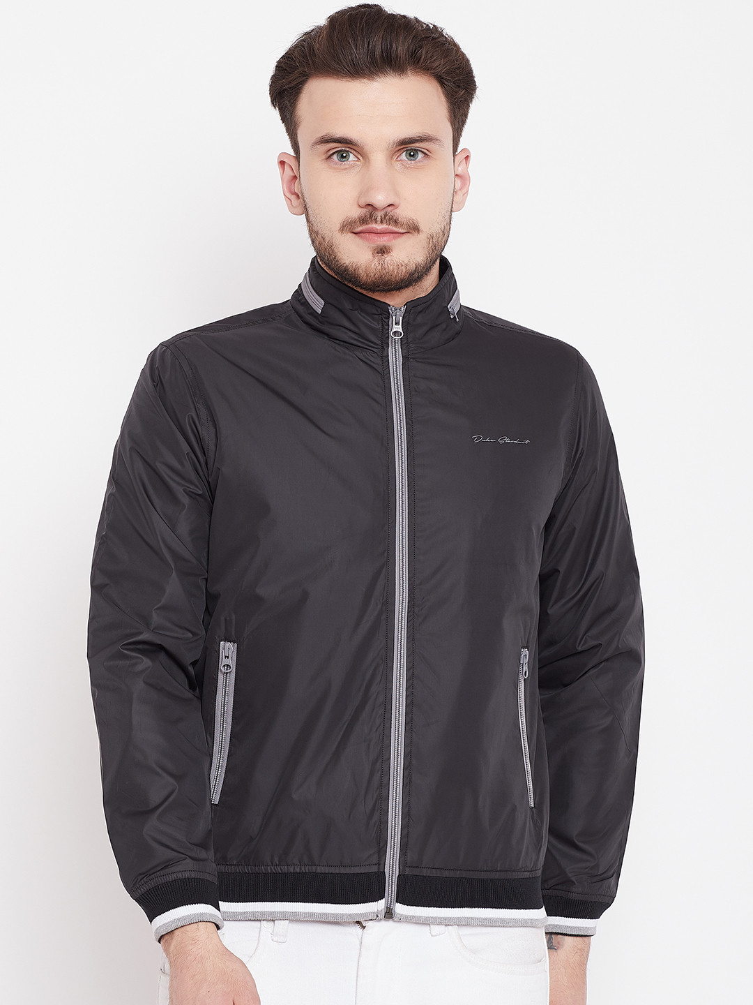 Buy Duke Men Black Solid Sporty Jacket - Jackets for Men 7813795 | Myntra