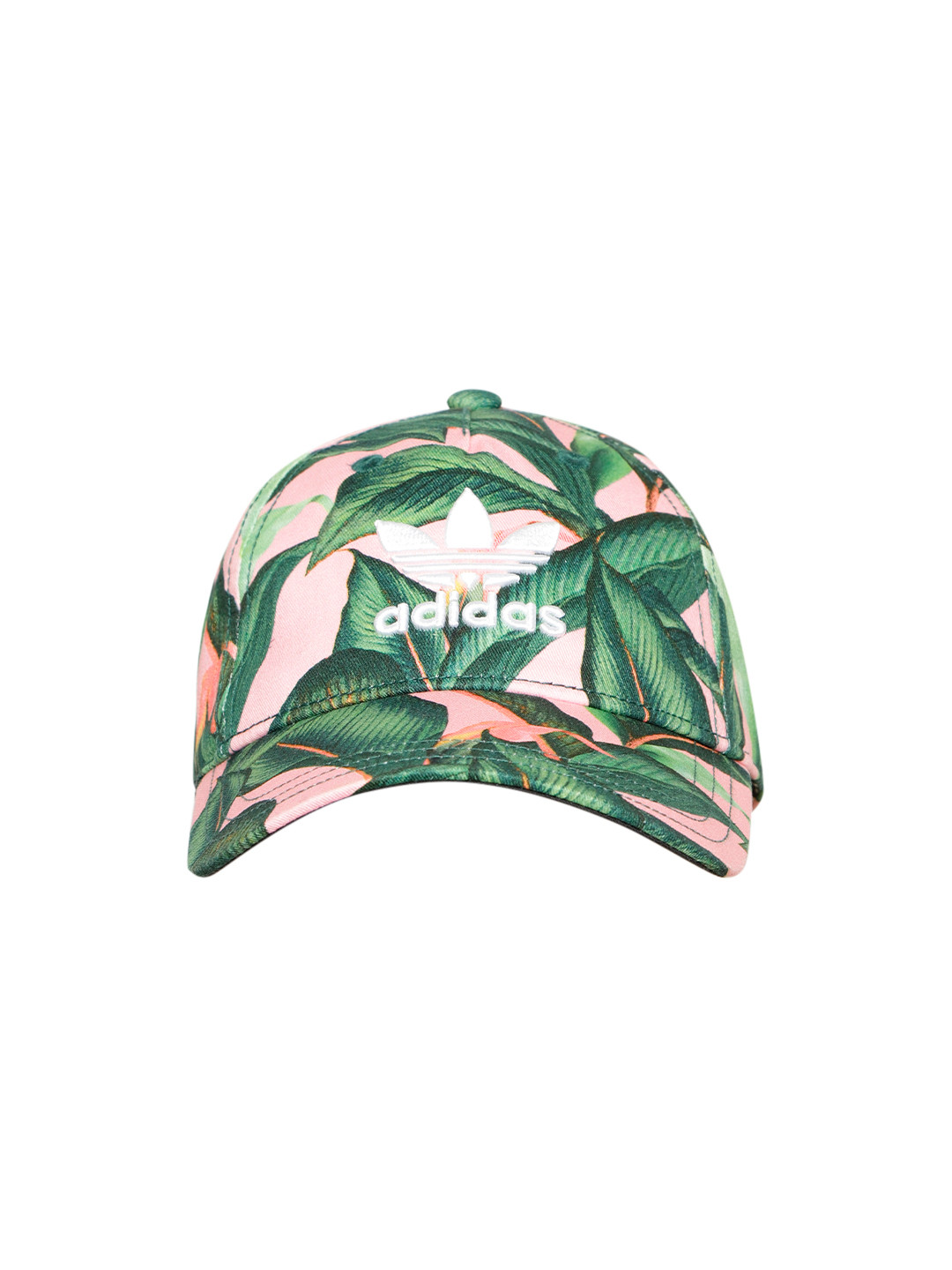 Buy ADIDAS Originals Unisex Green & Pink Tropical Print Baseball Cap ...
