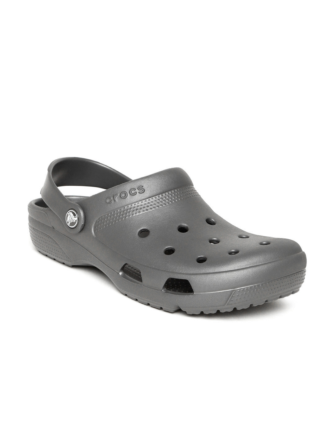 Buy Crocs Unisex Charcoal Grey Solid Clogs - Flip Flops for Unisex ...