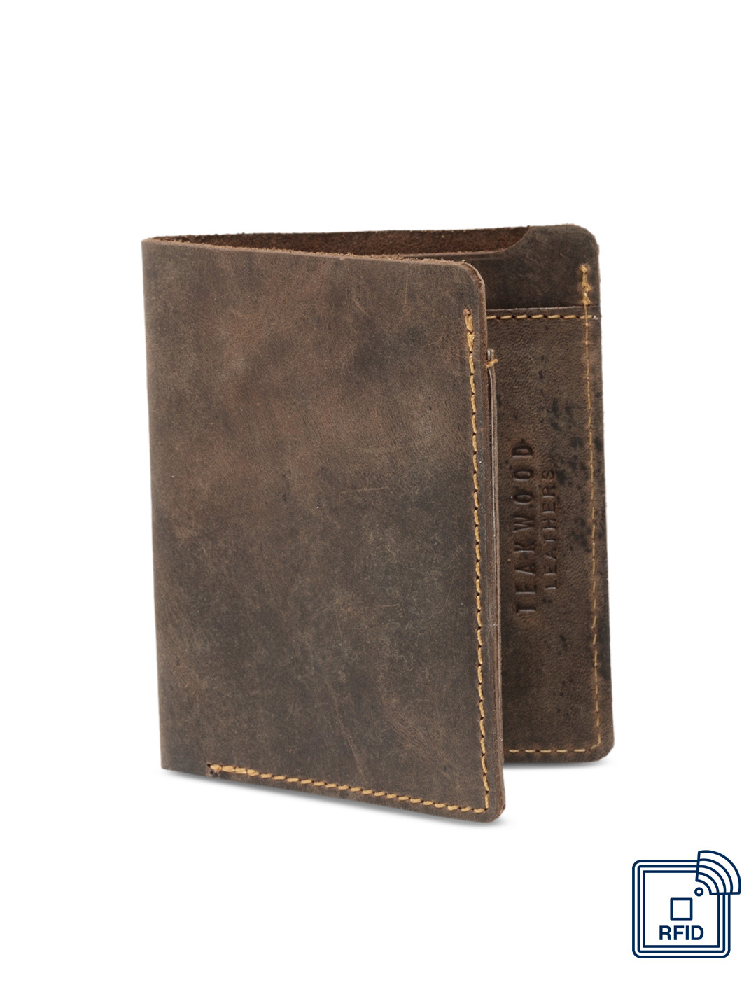 Buy Teakwood Leathers Men Brown Solid Two Fold Wallet - Wallets for Men ...