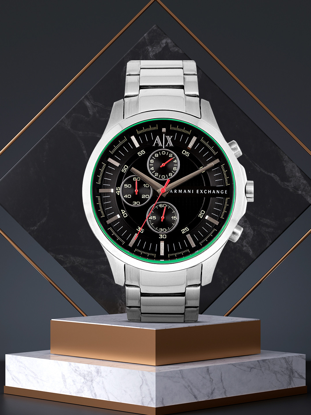 Buy Armani Exchange Men Black Analogue Factory Serviced Watch AX2163 ...