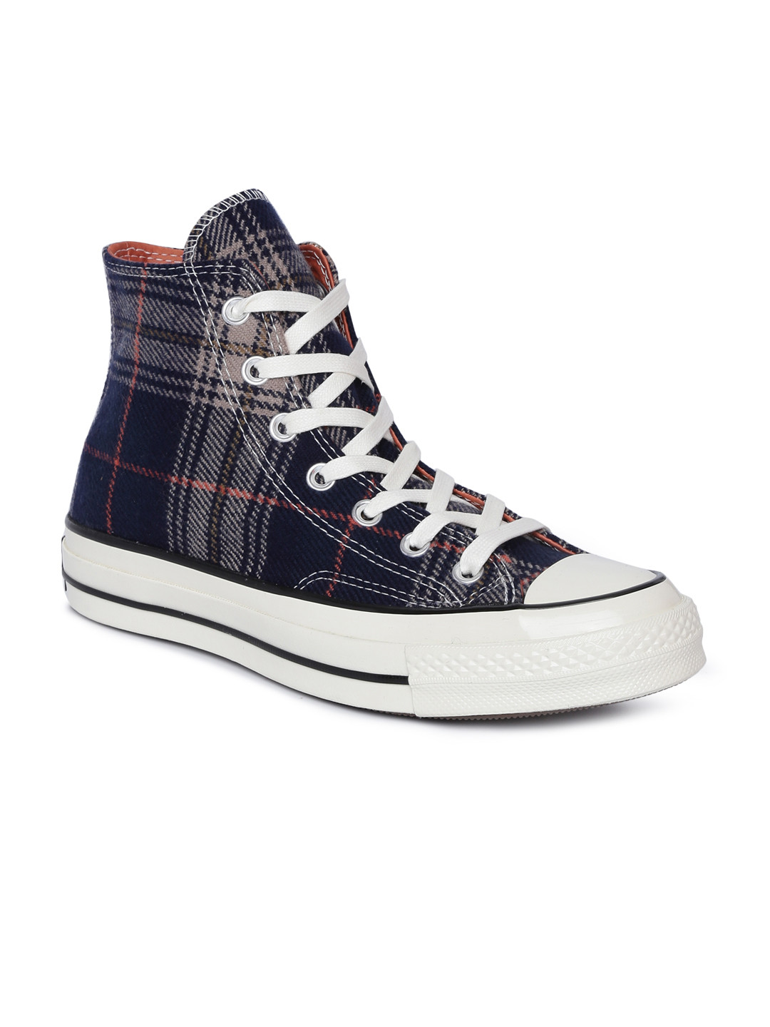 Buy Converse Unisex Navy Blue & Grey Printed Mid Top Sneakers - Casual ...