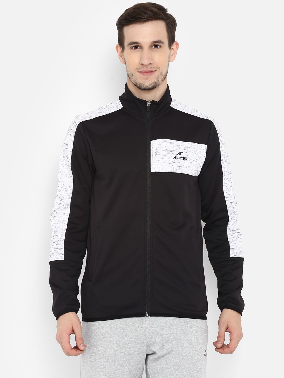 Buy Alcis Men Black Solid Sporty Jacket - Jackets for Men 8000269 | Myntra