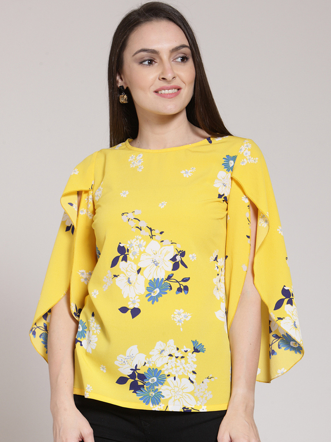 Buy PlusS Women Yellow Printed Top - Tops for Women 8002649 | Myntra