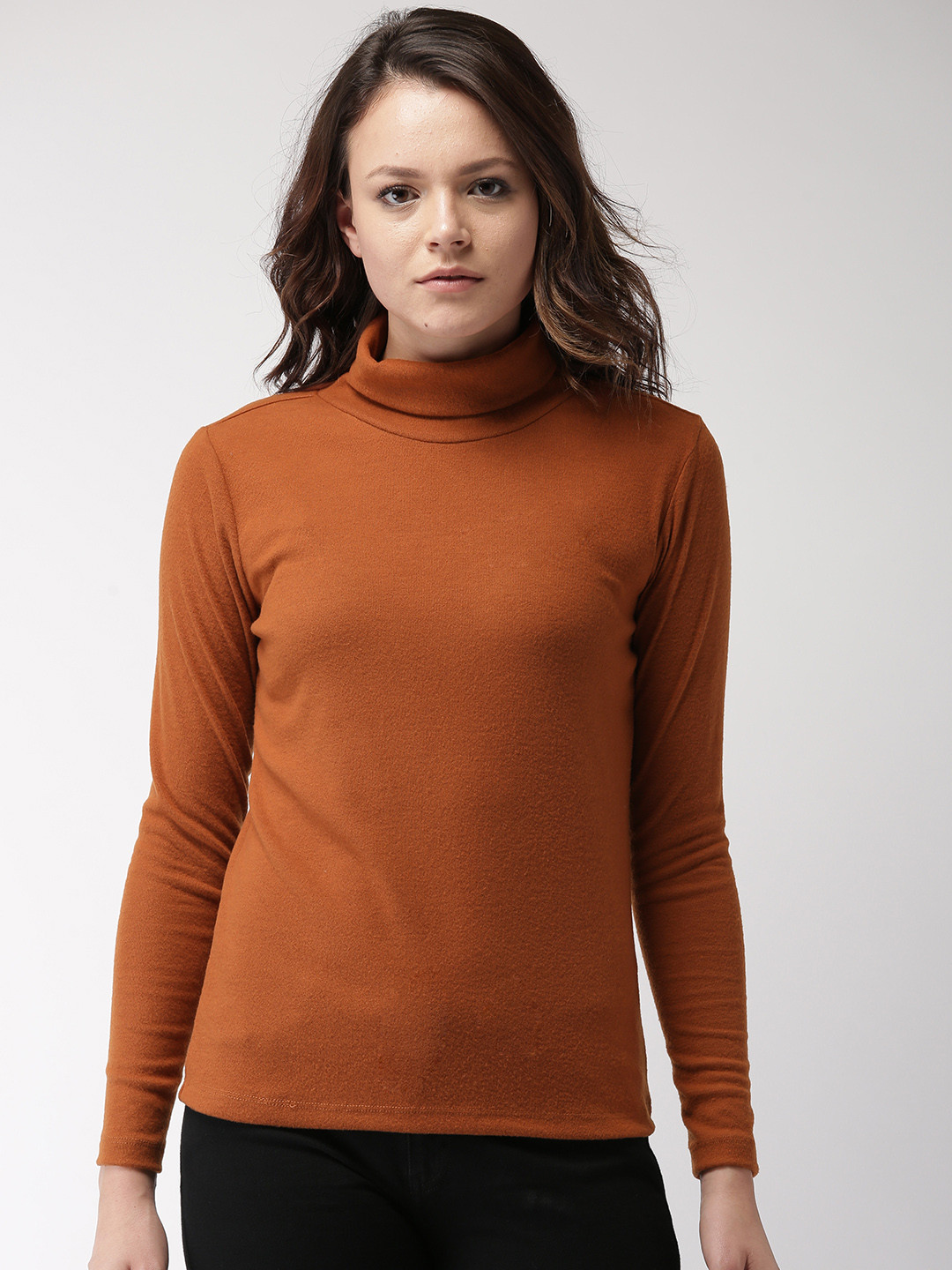 Buy Bossini Women Brown Solid Pullover - Sweaters for Women 8003289 ...